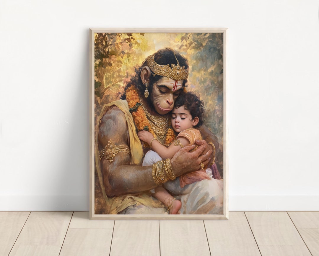 Hanuman, Hanuman With Child, Lord Hanuman, Hanuman Art, Hindu God ...