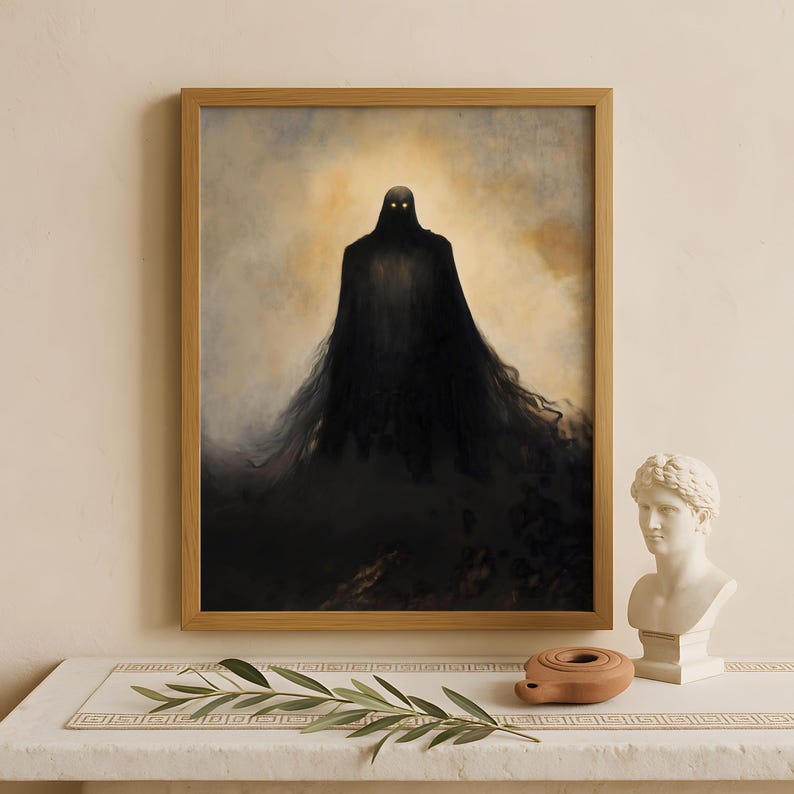 Erebus Wall Art, God of Darkness and Shadow, Greek Gods Poster, Greek ...