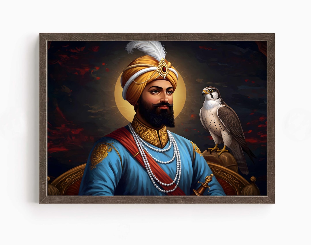 Sikh Art | Guru Gobind Singh | Tenth Sikh Guru From 1675 to 1708 | Sikh Art Painting | Religious ...