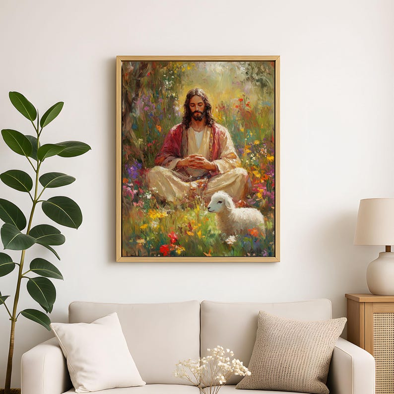 Christian Art, Jesus Meditating, Jesus Christ Meditating, Modern ...