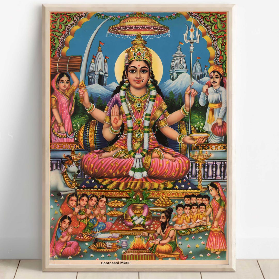 Santoshi Mata, Santoshi Ma, Mother of Happiness, Daughter of Ganesh ...