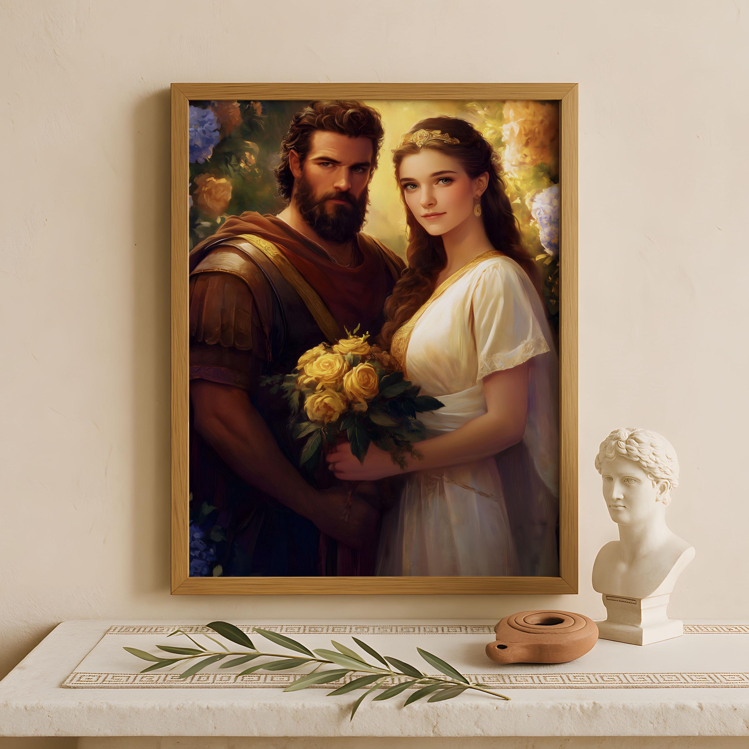 Hephaestus & Aphrodite Wall Art, God of Fire, Blacksmithing, and ...