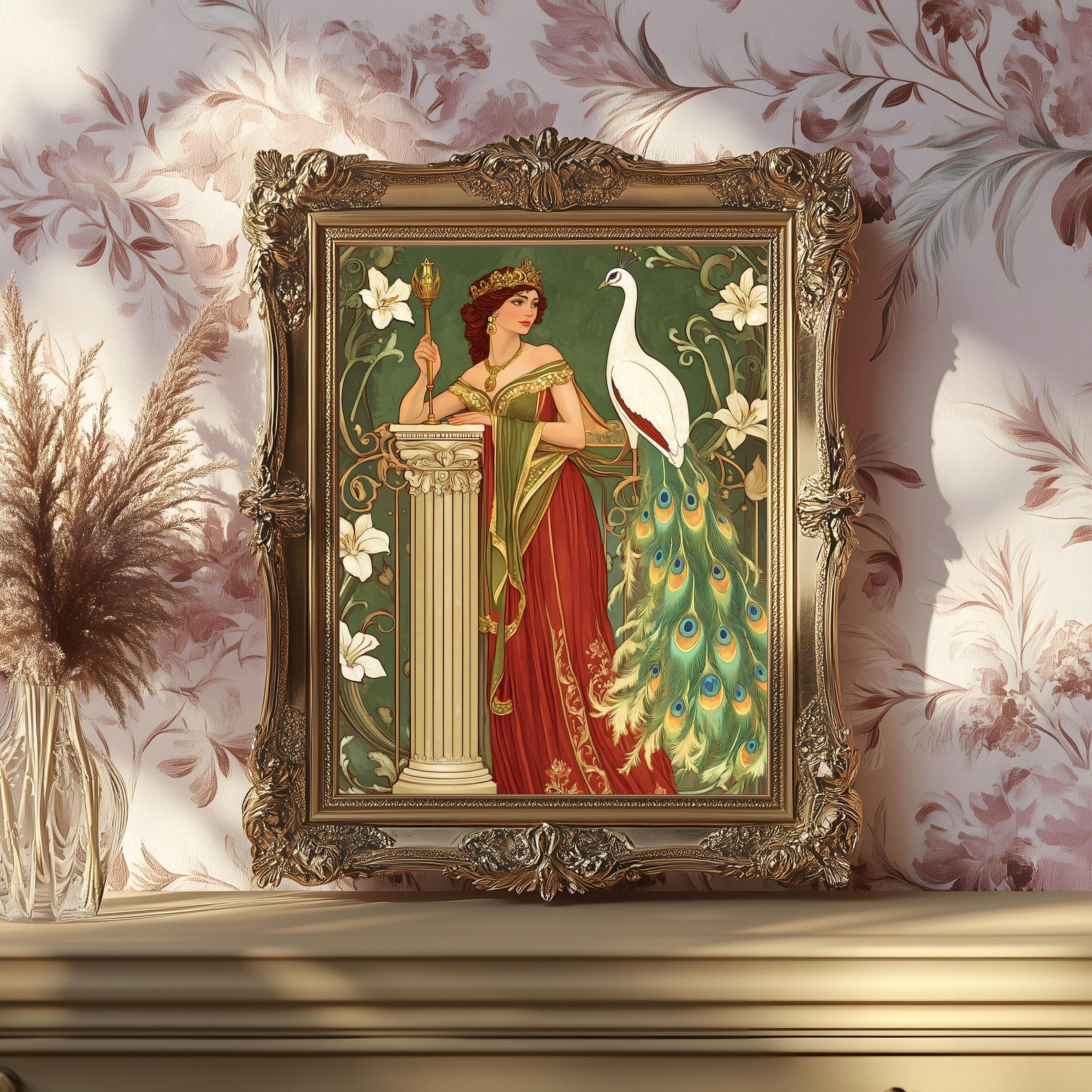 Hera Wall Art, Greek Goddess of Marriage and Queenship, Mythology ...