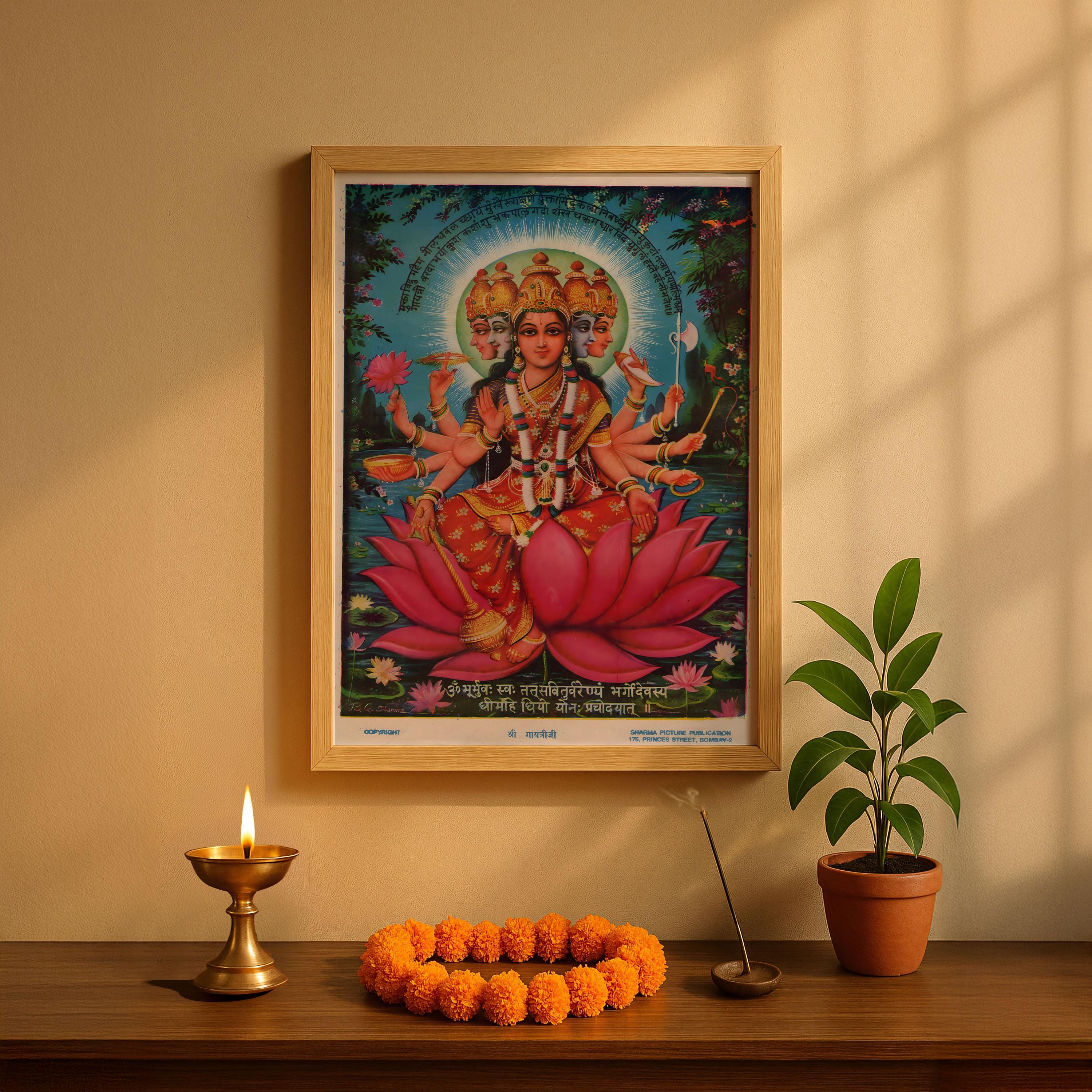 Gayatri Mata, Mother of the Vedas, Saraswati, Savitri, Saraswati Art ...