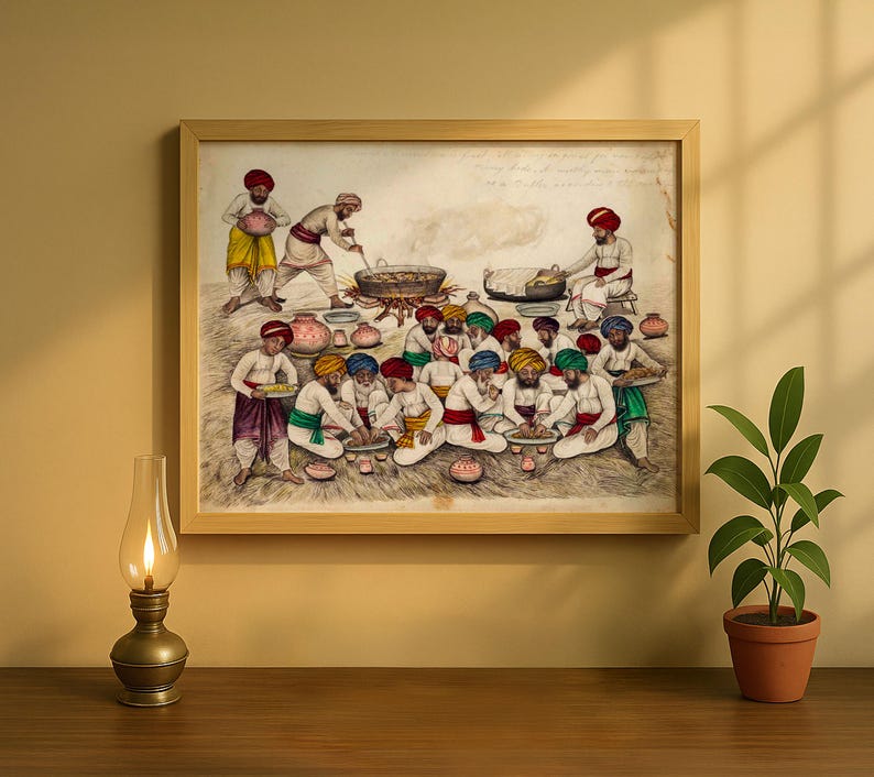 Sikh Art | Langer | Vintage Art Painting | Print | Canvas - Etsy