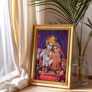 Krishna and Radha, Krishna, Krishna Painting, Krishna Art, Vintage Art ...