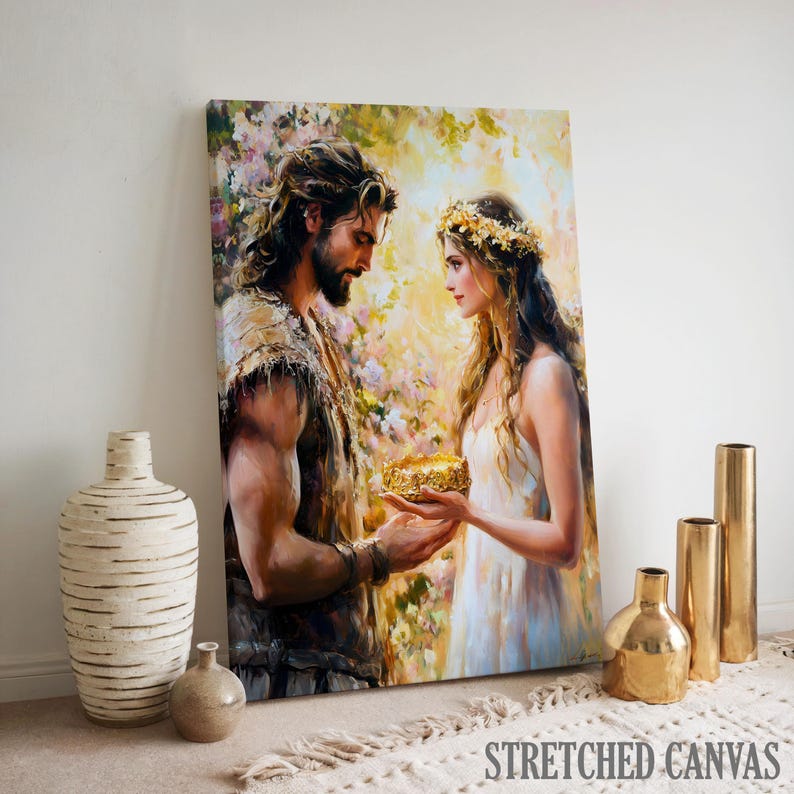 Hephaestus & Aphrodite Wall Art, God of Fire, Blacksmithing, and ...