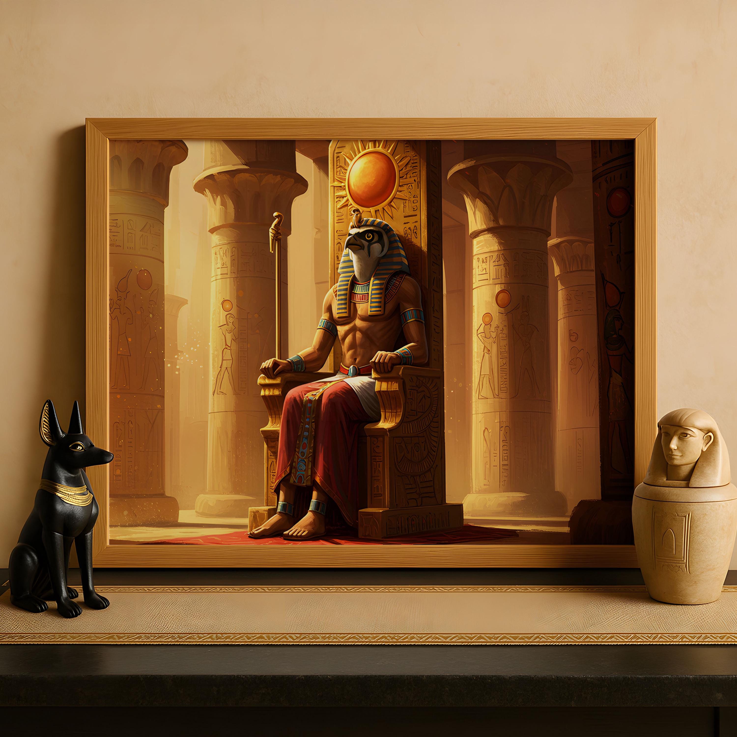 Egyptian God Ra Print, Ra Wall Art, Ancient Egyptian Mythology Decor ...