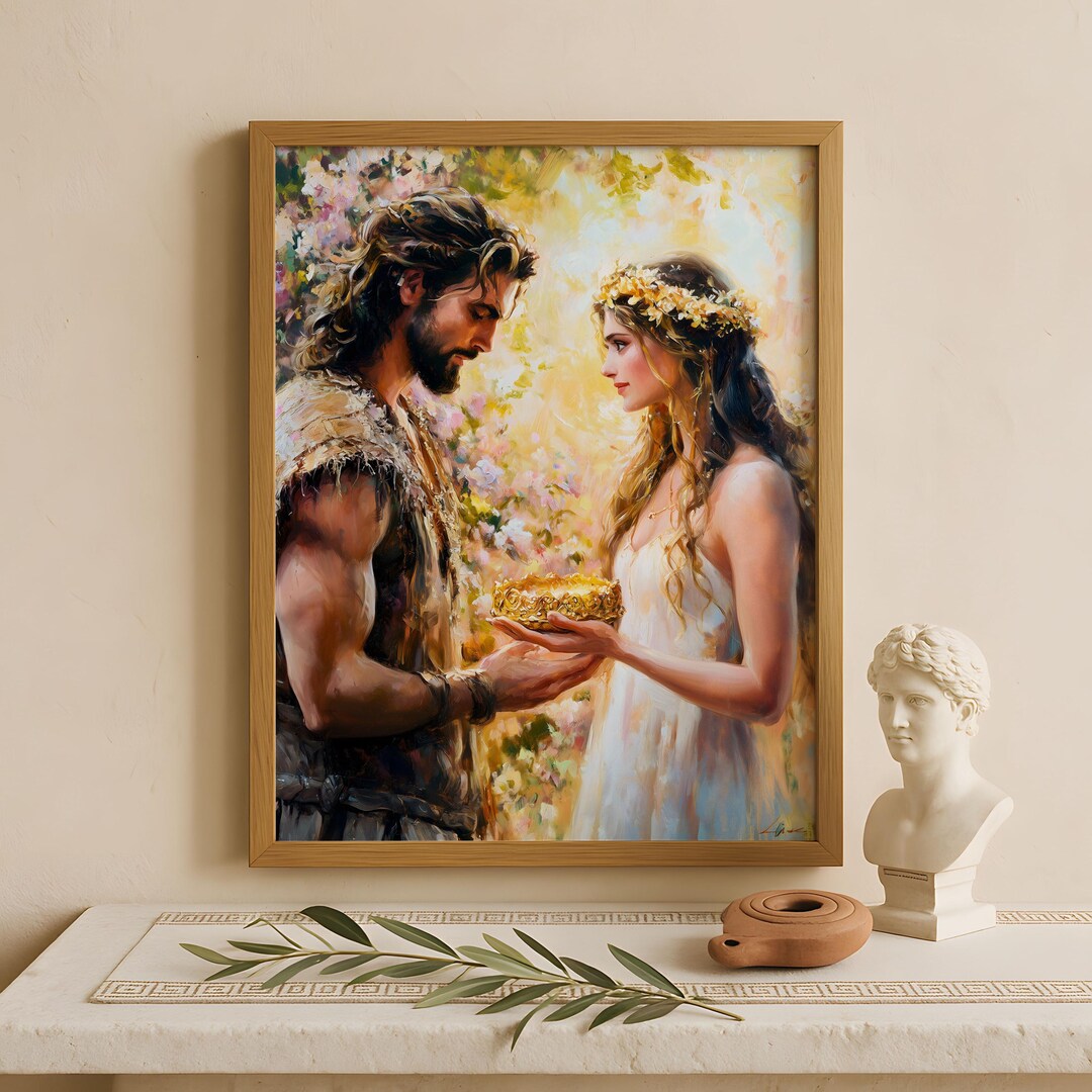 Hephaestus & Aphrodite Wall Art, God of Fire, Blacksmithing, and ...