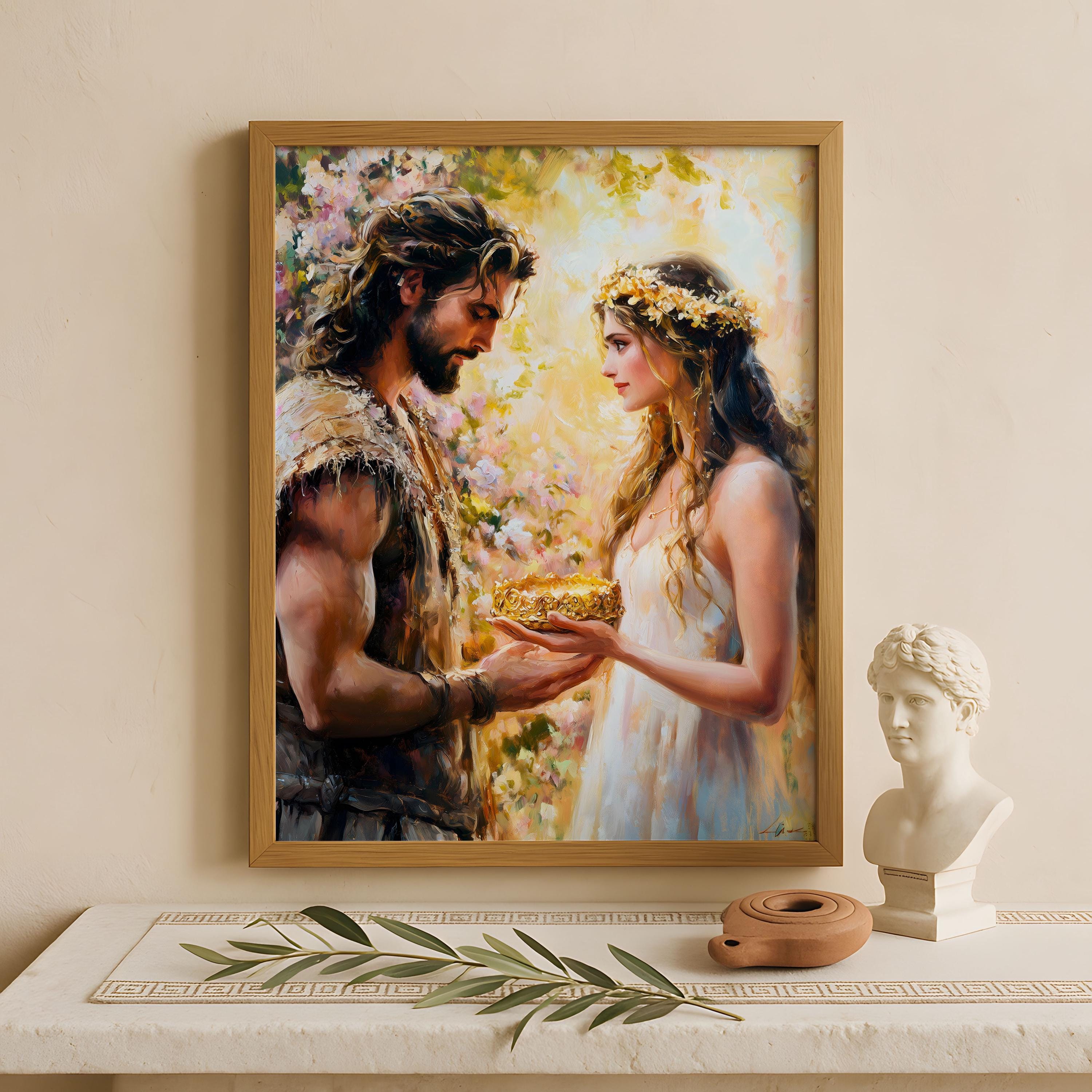 Hephaestus & Aphrodite Wall Art, God of Fire, Blacksmithing, and ...