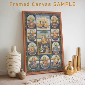 Sikh Art Ten Sikh Gurus All in One Frame Religious Art Vintage Art ...