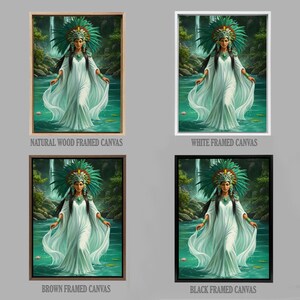 Aztec Wall Art, Chalchiuhtlicue Art, Aztec Goddess of Water Decor ...