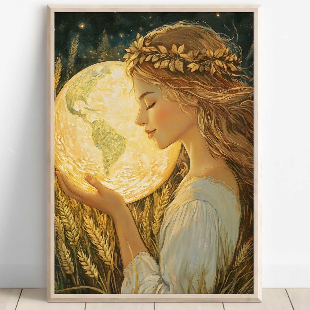 Demeter Wall Art, Greek Goddess of Harvest and Fertility, Greek ...