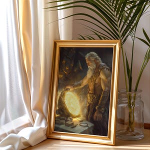 Hephaestus Wall Art, God of Fire, Blacksmithing, and Craftsmanship ...