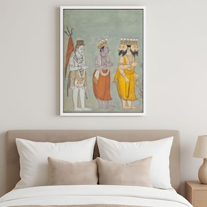 Vishnu, Shiva and Brahma, Trimurti, Hindu God Wall Art, Indian God ...