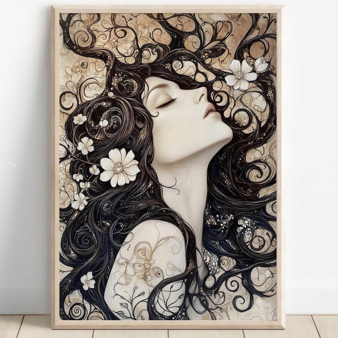 Gaia Wall Art, Greek Goddess of Earth, Nouveau Inspired Decor, Divine ...