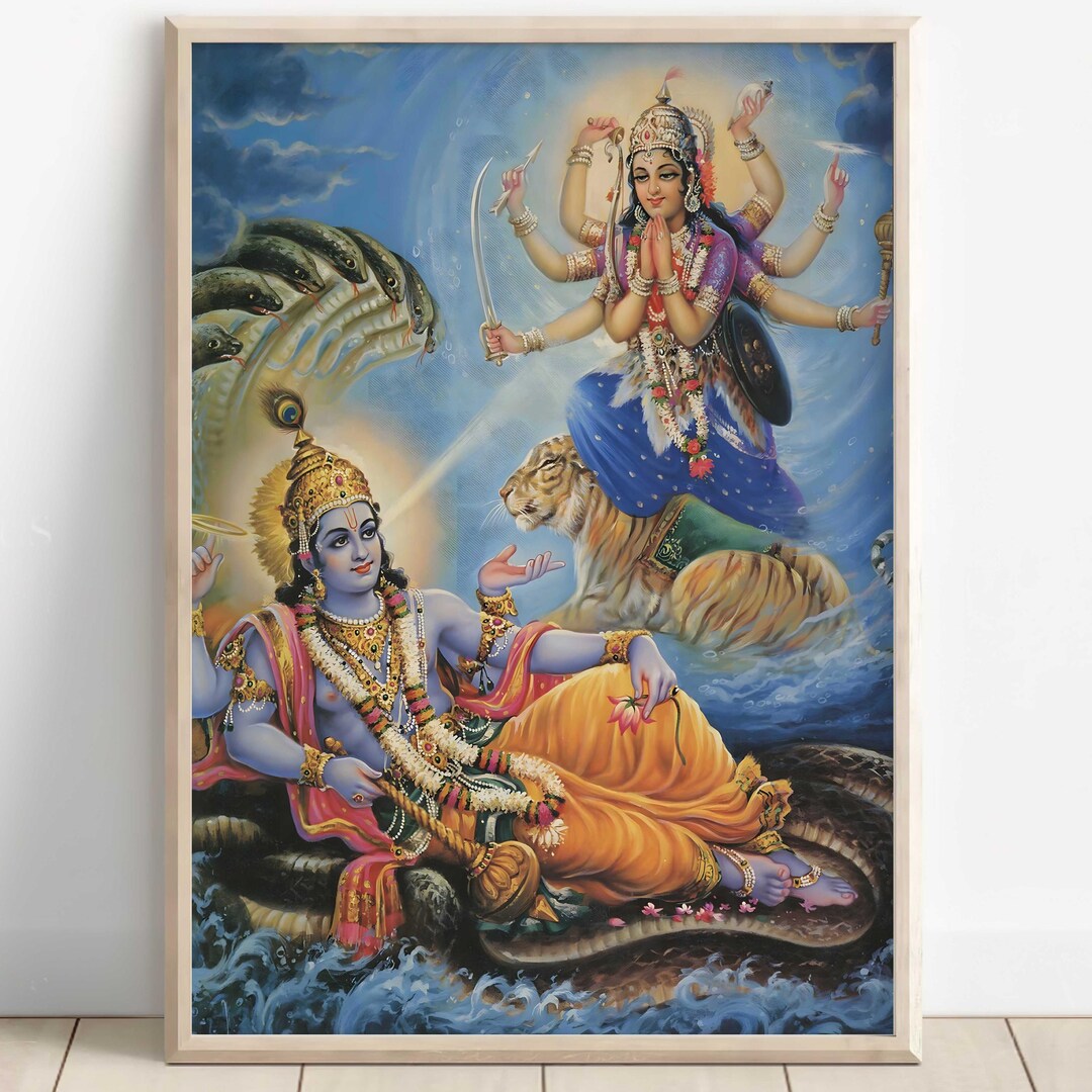Vishnu and Durga, Vishnu Narayana, Laxminarayan, God Vishnu, Hindu God ...