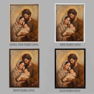 Christian Art, Holy Family, Baby Jesus With Father Joseph and Mother ...