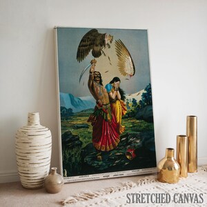 Ravan Slaughtering Jatayu the Vulture, While an Abducted Sita Looks ...