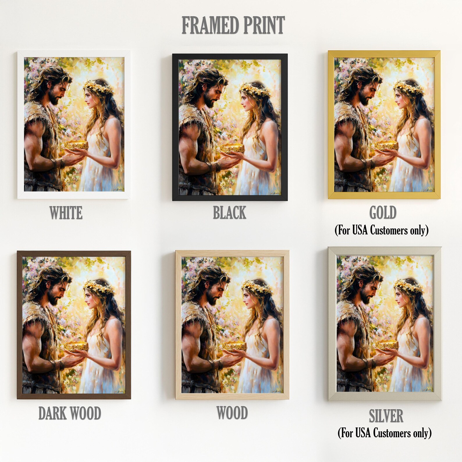 Hephaestus & Aphrodite Wall Art, God of Fire, Blacksmithing, and ...