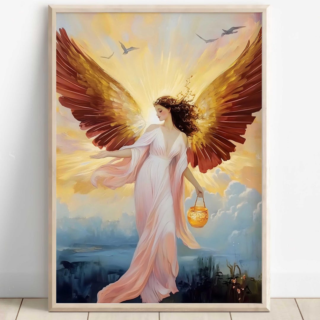 Eos Wall Art, Greek Goddess of Dawn, Celestial Mythology Print, Divine ...