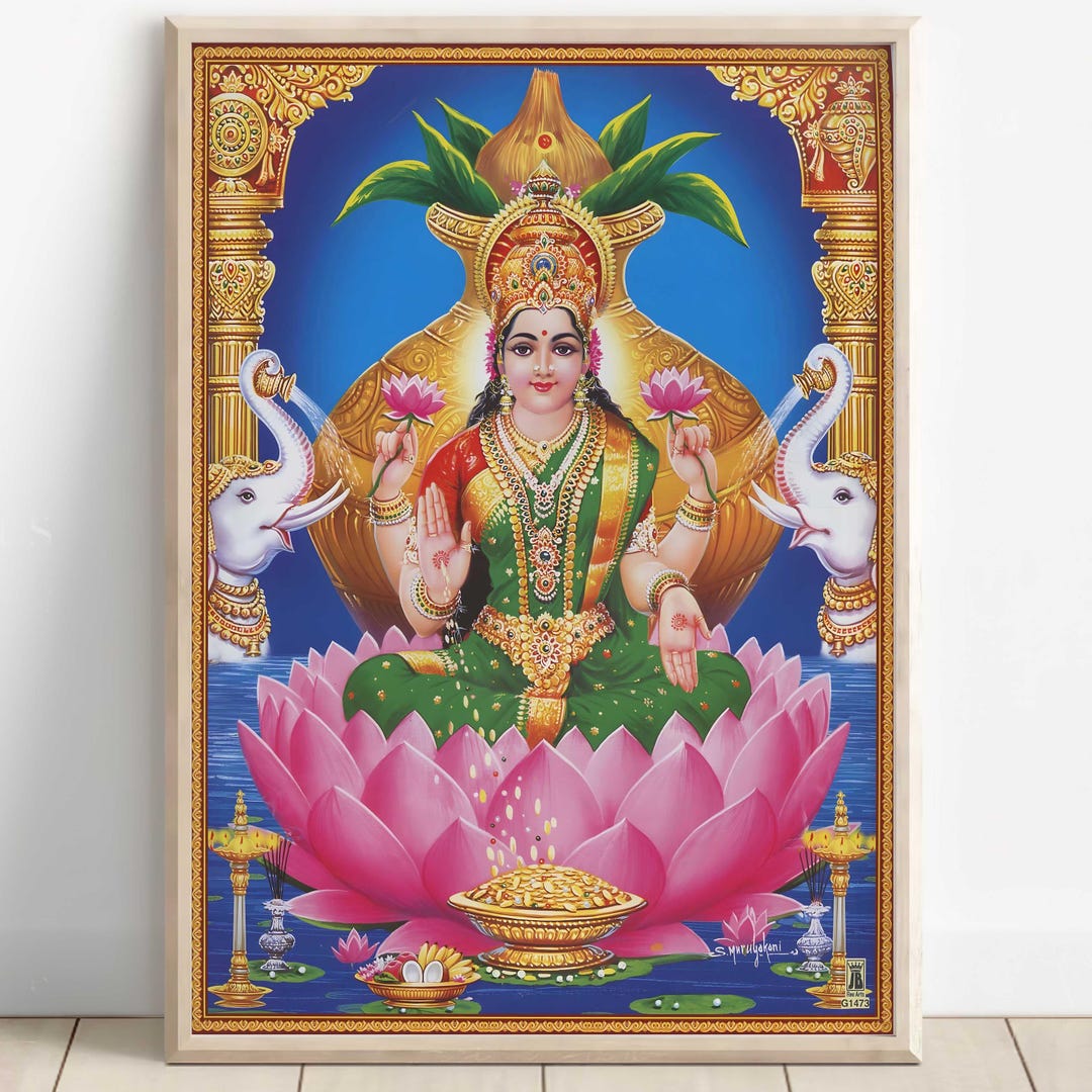 Lakshmi, Goddess of Wealth, Goddess Lakshmi, Lakshmi Art, Hindu Goddess ...