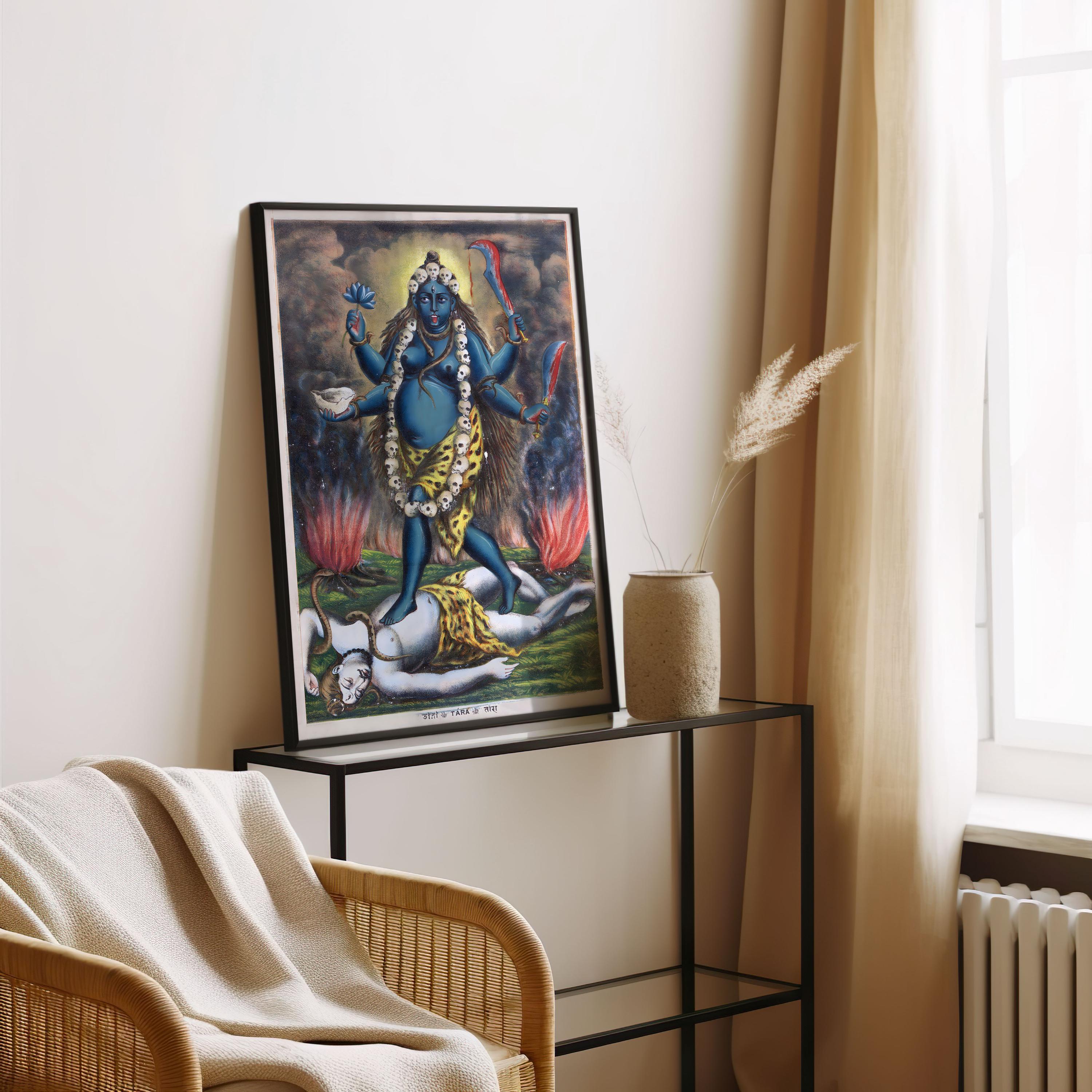 Tara Mahavidya Poster | Hindu Goddess of Compassion Wall Art | Tantric ...