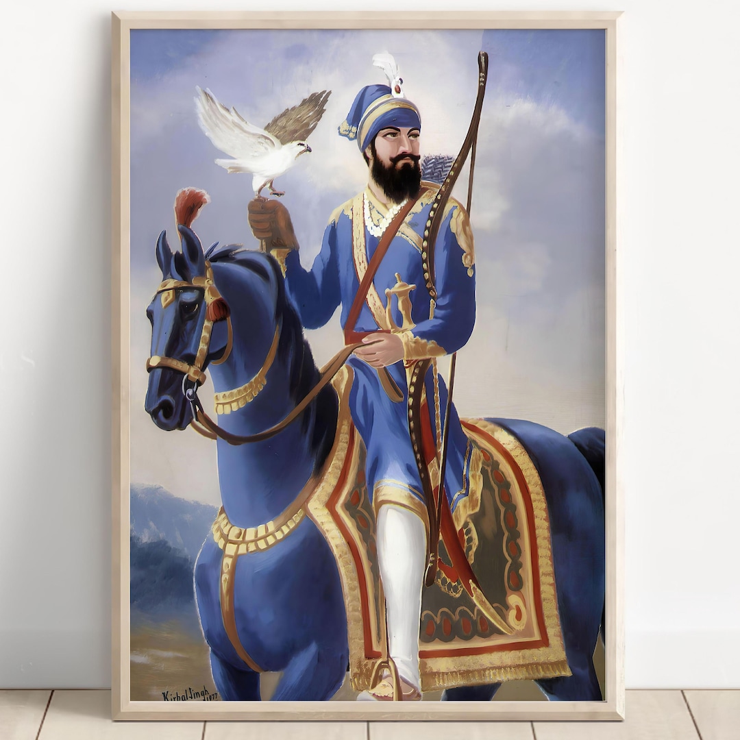 Sikh Art | Guru Gobind Singh | Tenth Sikh Guru From 1675 to 1708 ...