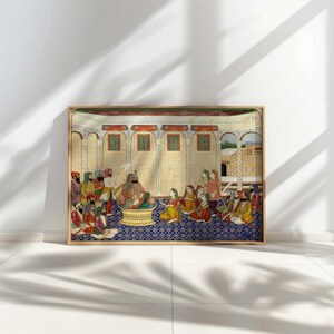 Sikh Art | Painting of Maharaja Sher Singh in Durbar With Attendants ...