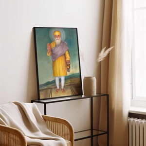 Sikh Art Guru Nanak Dev First Sikh Guru From 1469 to 1539 Vintage Art ...