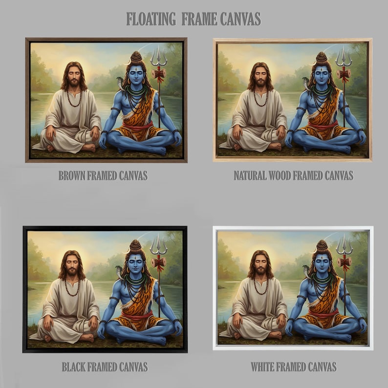 Lord Shiva Meditating With Jesus Christ, Jesus Meditating Along With ...