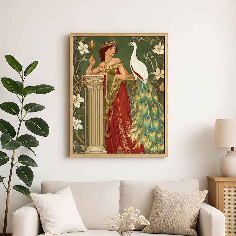 Hera Wall Art, Greek Goddess of Marriage and Queenship, Mythology ...
