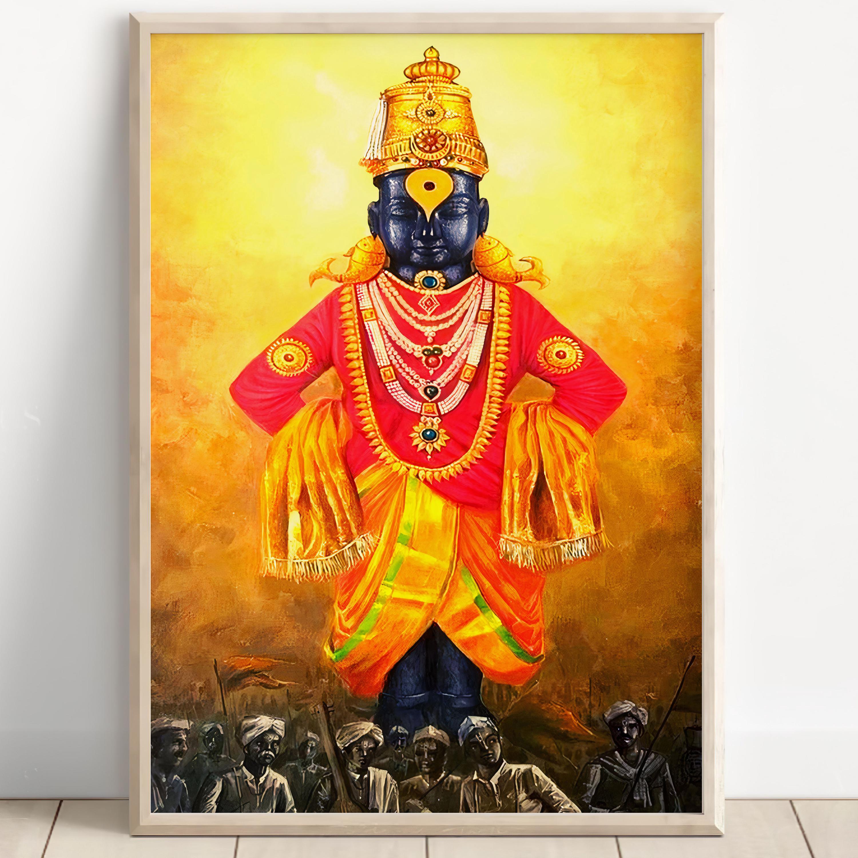 Hindu God Wall Art, Vitthal, Indian God, Poster Print, Canvas Print ...