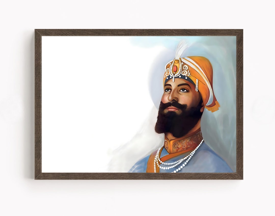 Sikh Art Guru Gobind Singh Tenth Sikh Guru From 1675 to - Etsy