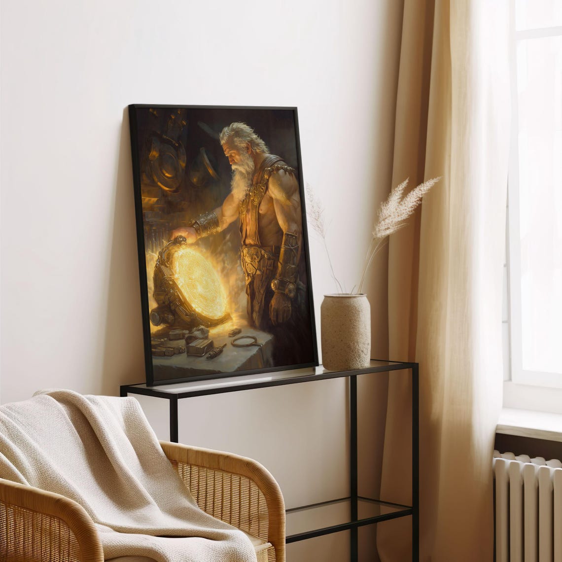 Hephaestus Wall Art, God of Fire, Blacksmithing, and Craftsmanship ...