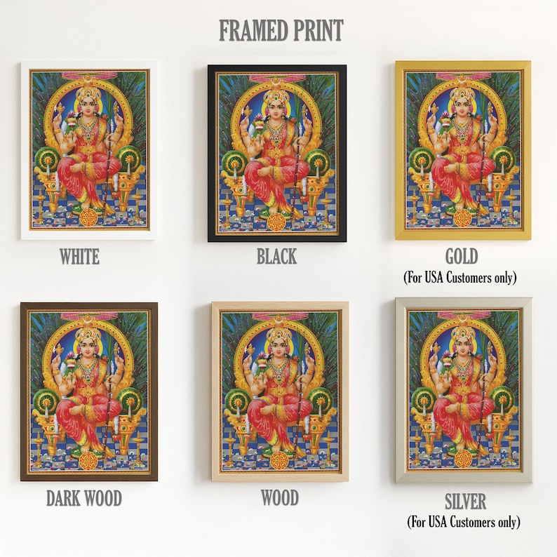 Lalita Devi, Lalitha, Hindu God Wall Art, Indian Goddess, Poster Print ...