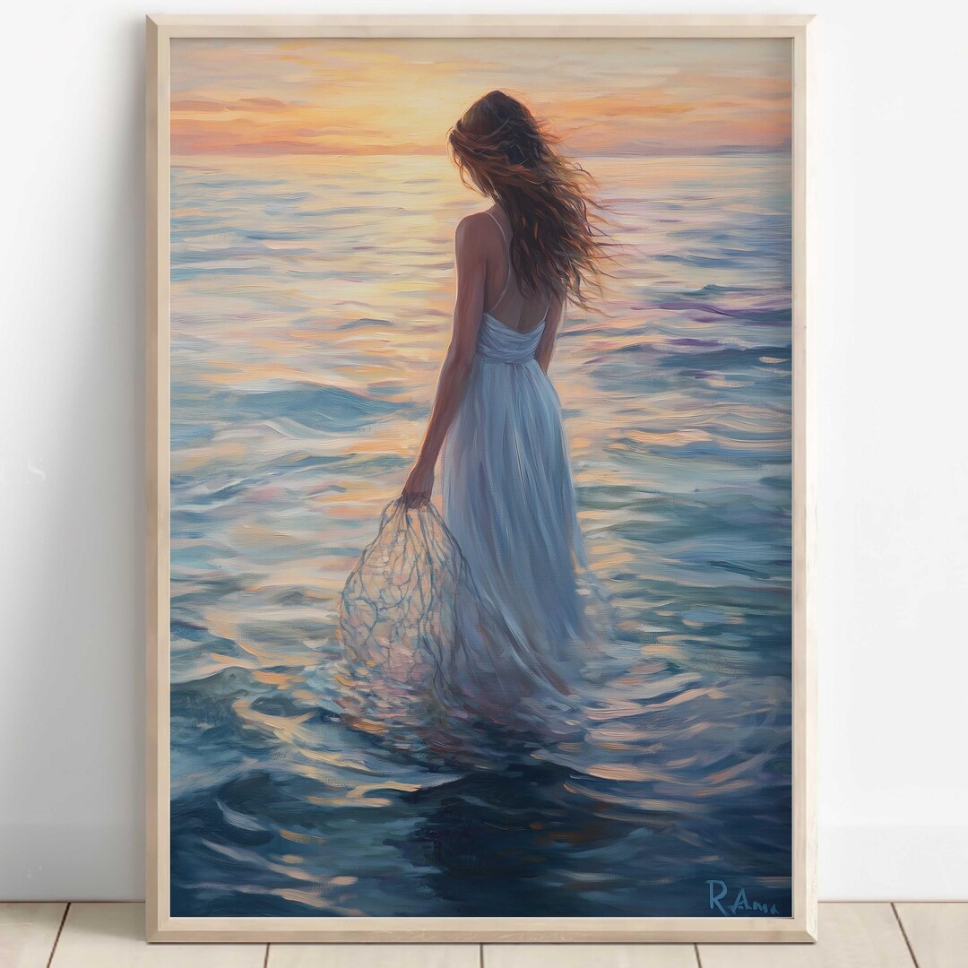 Ran Wall Art, Norse Mythology Decor, Viking Goddess, Goddess of the Sea ...