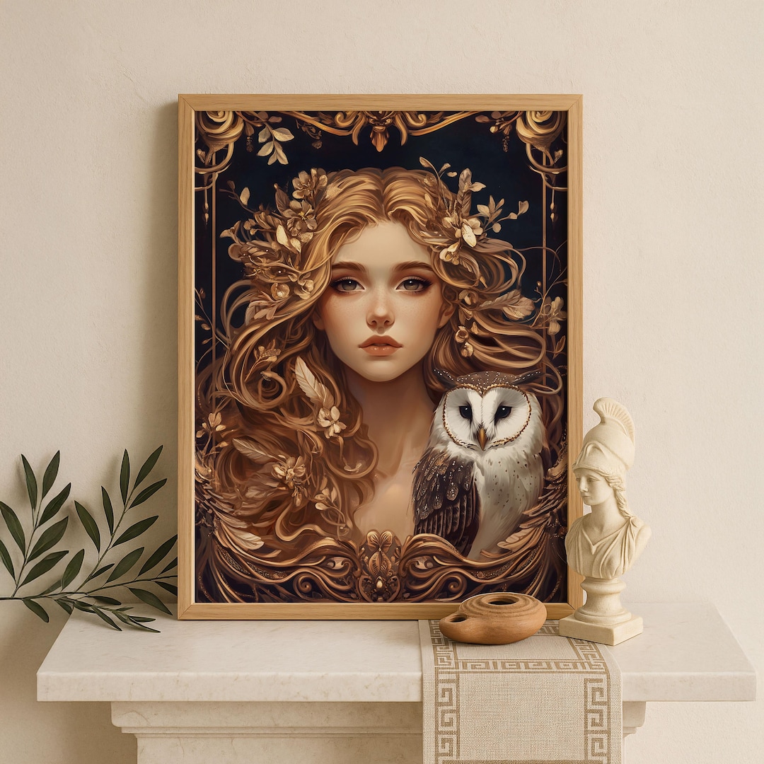 Athena Wall Art, Goddess Athena Canvas, Greek Goddess of the War, Greek ...