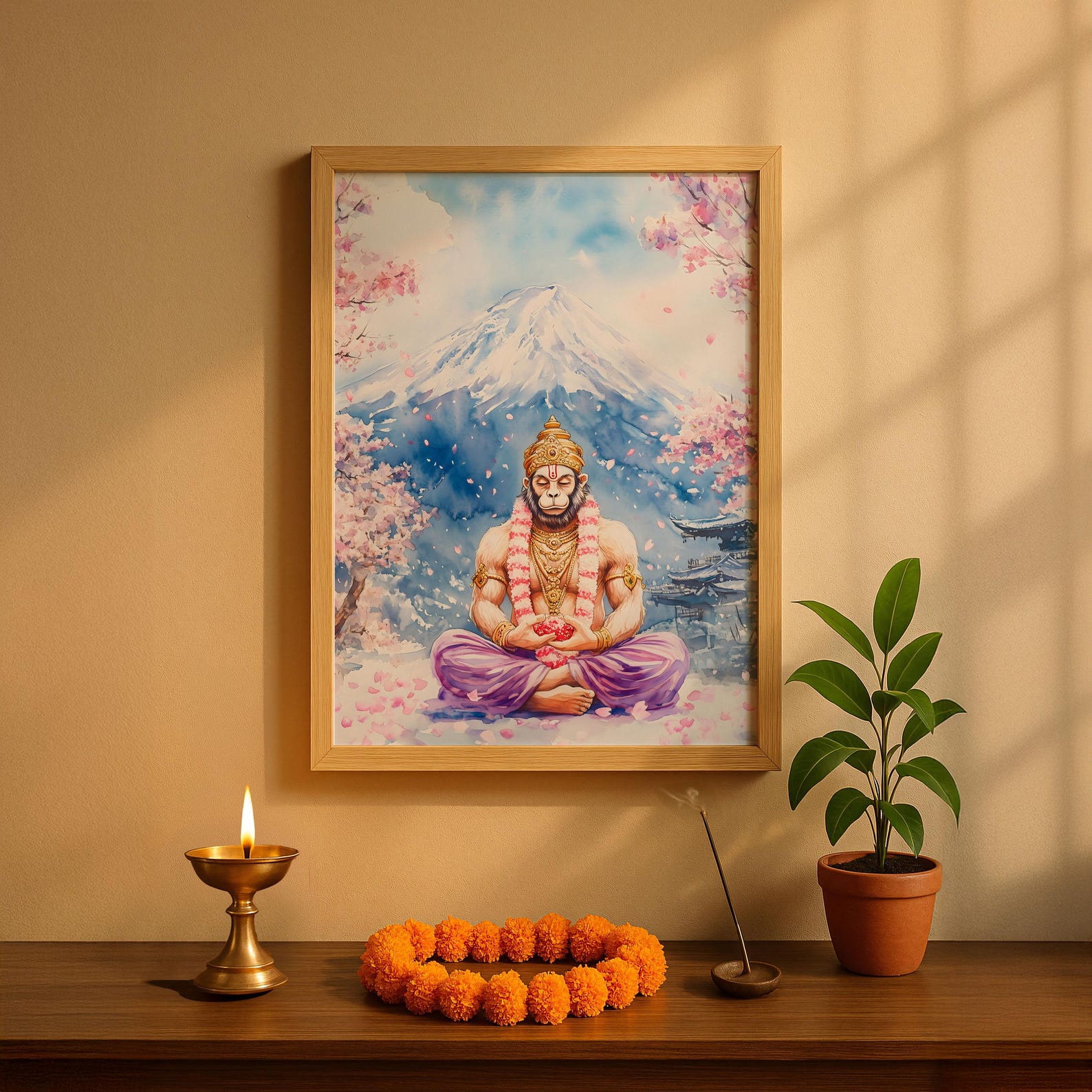 Hanuman at Mount Fuji, Hanuman Art, Lord Hanuman, Jai Bajarang Bali ...