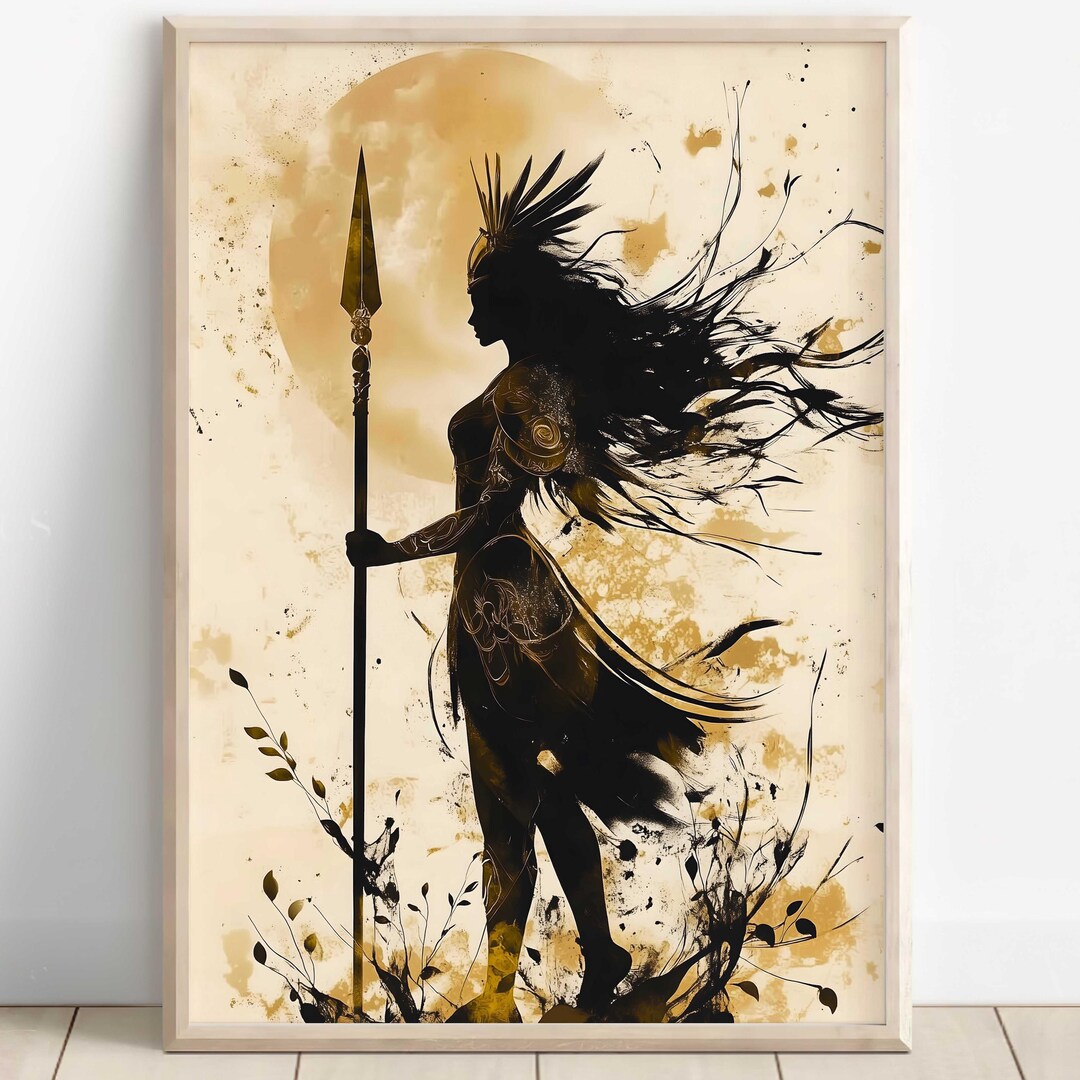 Athena Wall Art, Goddess Athena Canvas, Greek Goddess of the War, Greek ...