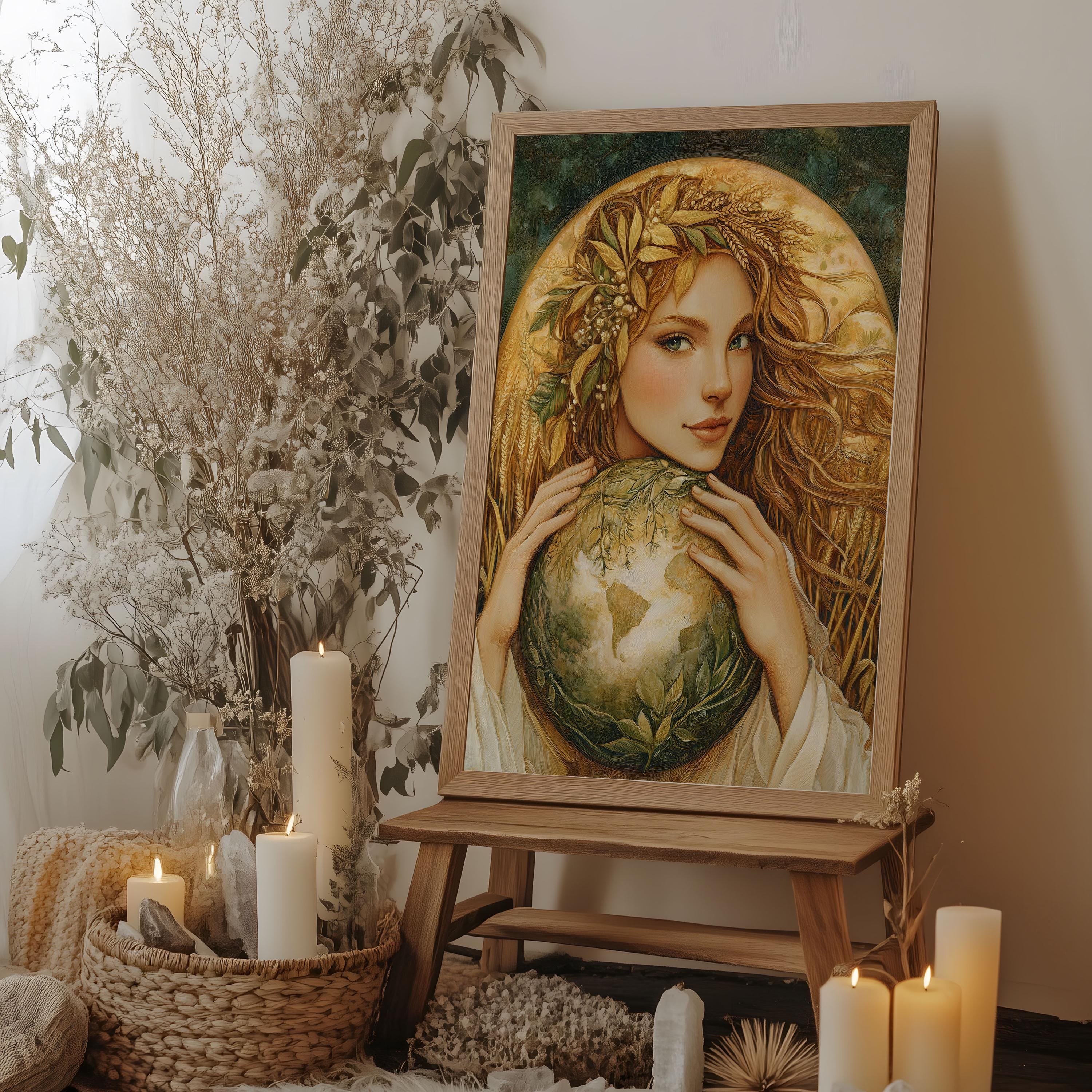 Demeter Wall Art, Greek Goddess of Harvest and Fertility, Greek ...