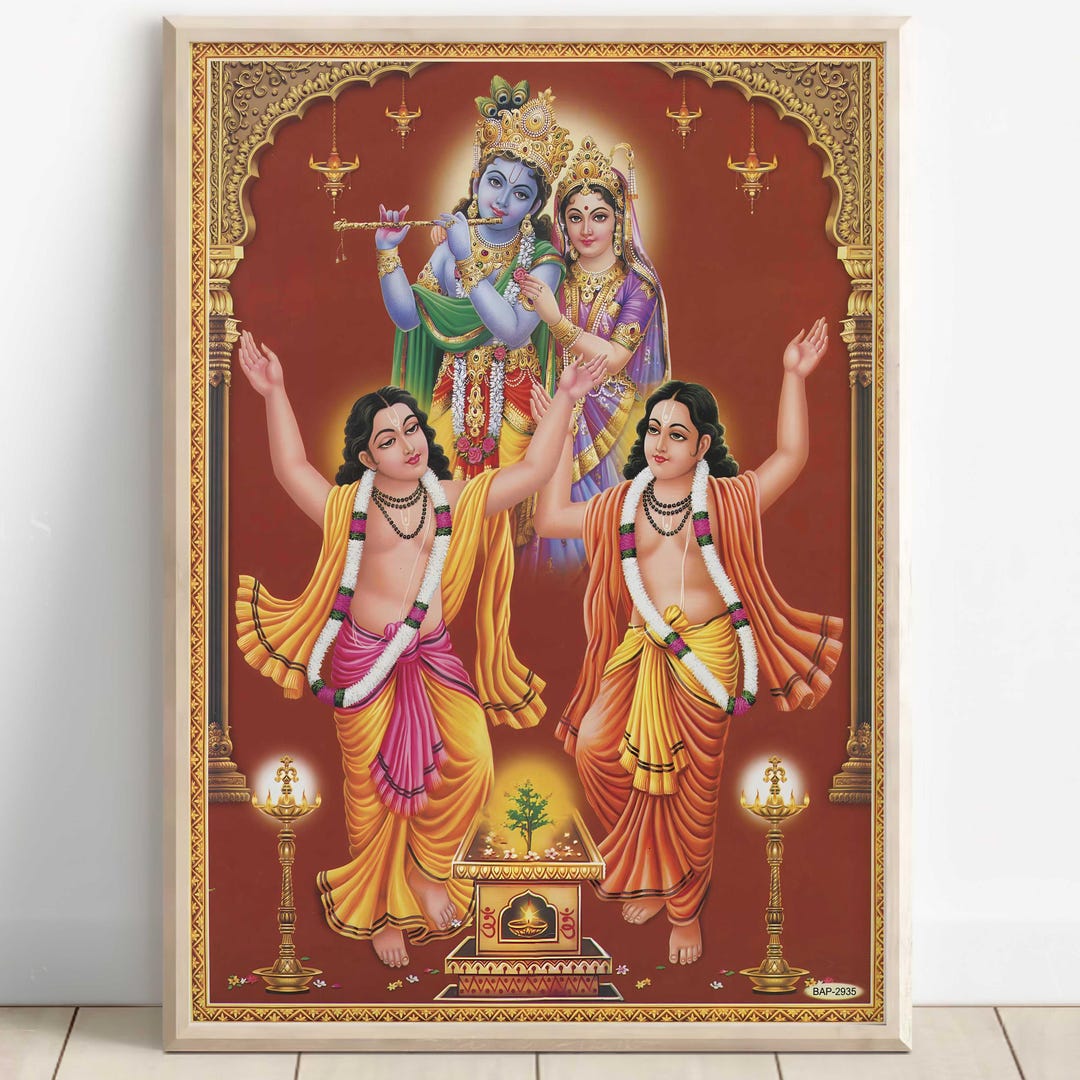 Krishna and Radha, Nitai Gaur Dancing, Krishna, Krishna Painting ...