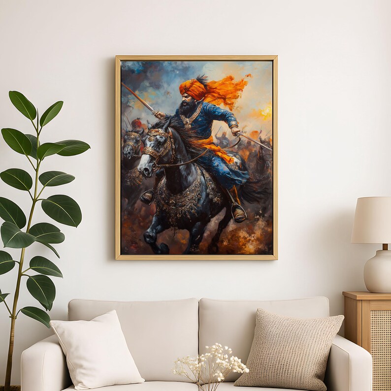 Khalsa Warrior, Sikh Art Print, Bold Warrior, Traditional Artwork ...