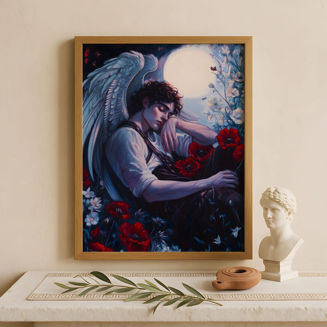 Hypnos Wall Art, God of Sleep, Greek Gods Poster, Greek God Decor ...