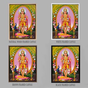 Murugan, Murughan, Vishnu, Hindu God Wall Art, Indian God, Poster Print ...