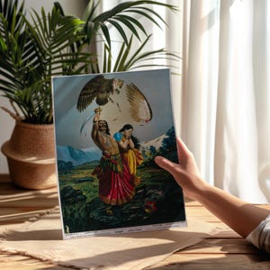 Ravan Slaughtering Jatayu the Vulture, While an Abducted Sita Looks ...