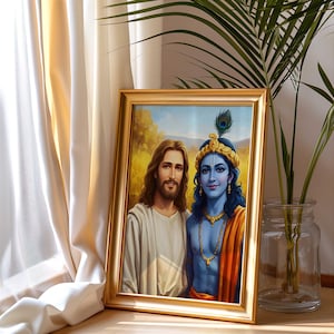Lord Krishna Meets With Jesus Christ, Jesus Along With Krishna ...