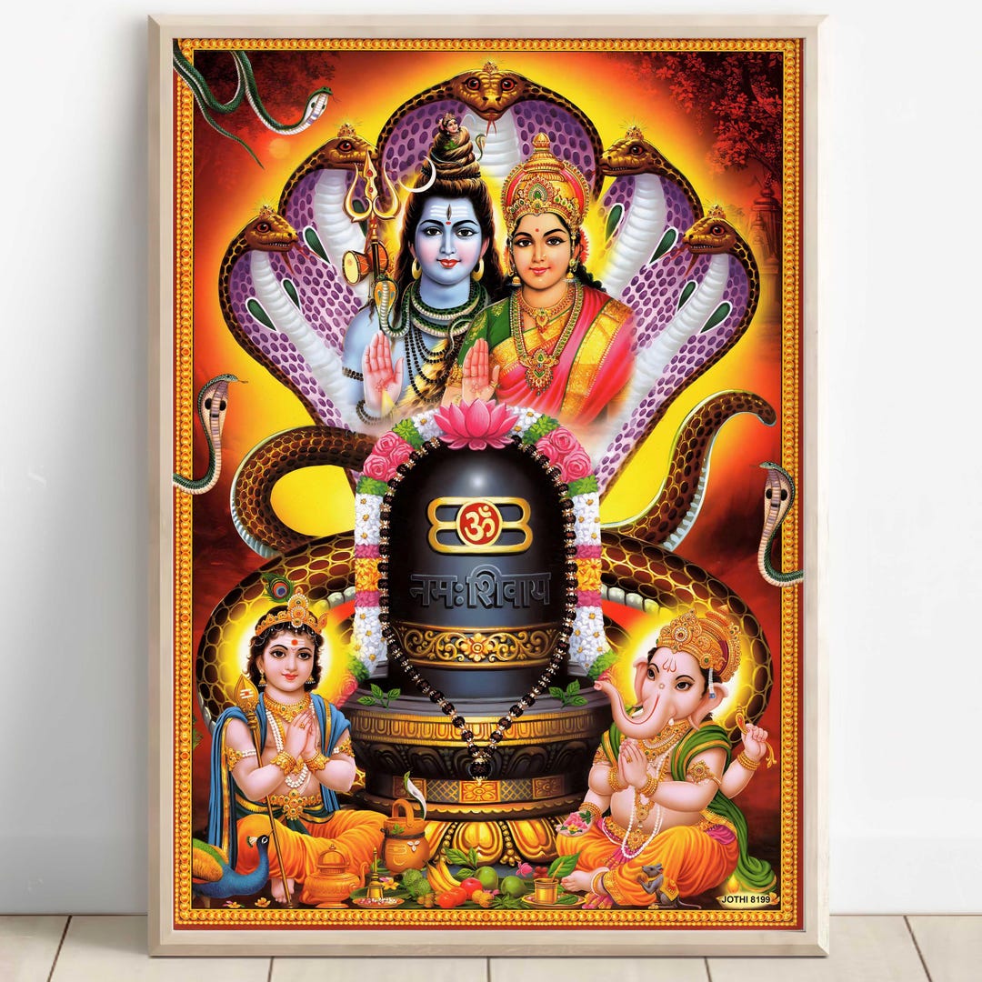 Shiv Parivaar, Parvati and Ganesh, God Shiva, Hindu God, Shiv Art, Indian God, Shiva Wall Art ...