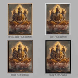 Brahma, Hindu God Wall Art, Hindu God Brahma, Indian God, Poster Print ...