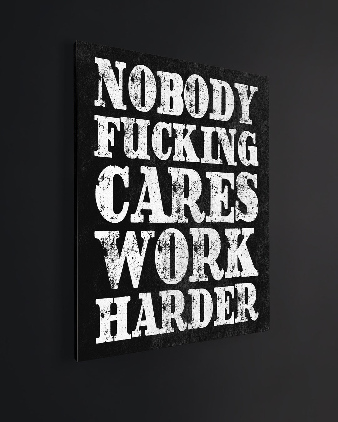 Work Harder Canvas Motivational Wall Art Quote Inspiration Gym - Etsy